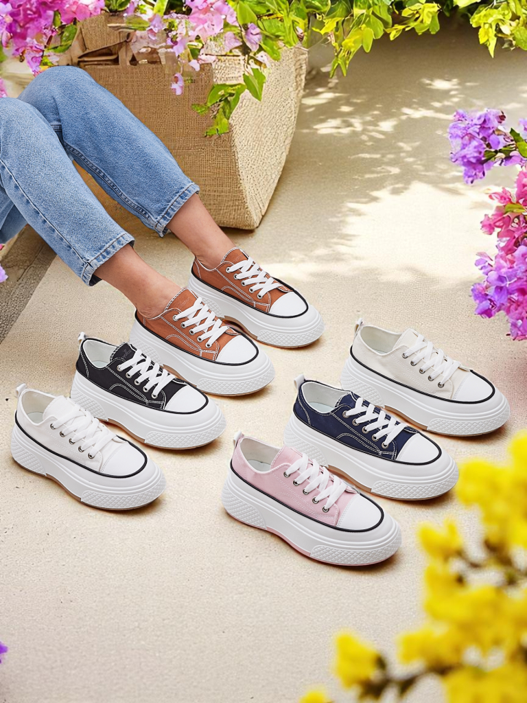 Royalfashion Dámske tenisky na platforme Beemes biela | Back to School ...