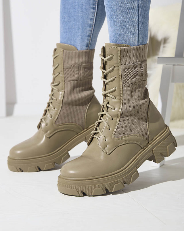 Hnedé dámske vysoké čižmy a'la bagger Ratica - Obuv tmavě hnědá | ŽENA ...